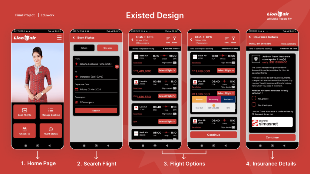 Final UX case study eduwork (redesign lion air app) - Yogski Creative ...