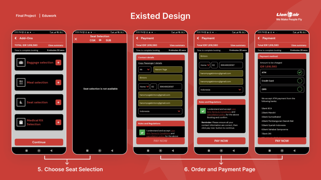 Final UX case study eduwork (redesign lion air app) - Yogski Creative ...